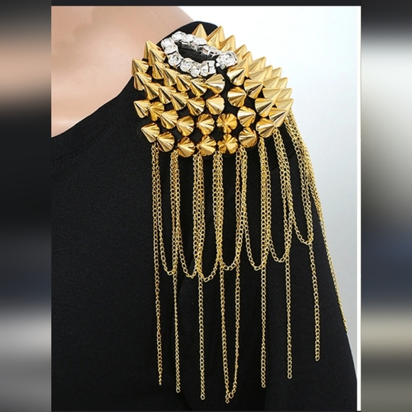 kripyery | Accessories | Gold Studded Shoulder Chain Accessory | Poshmark